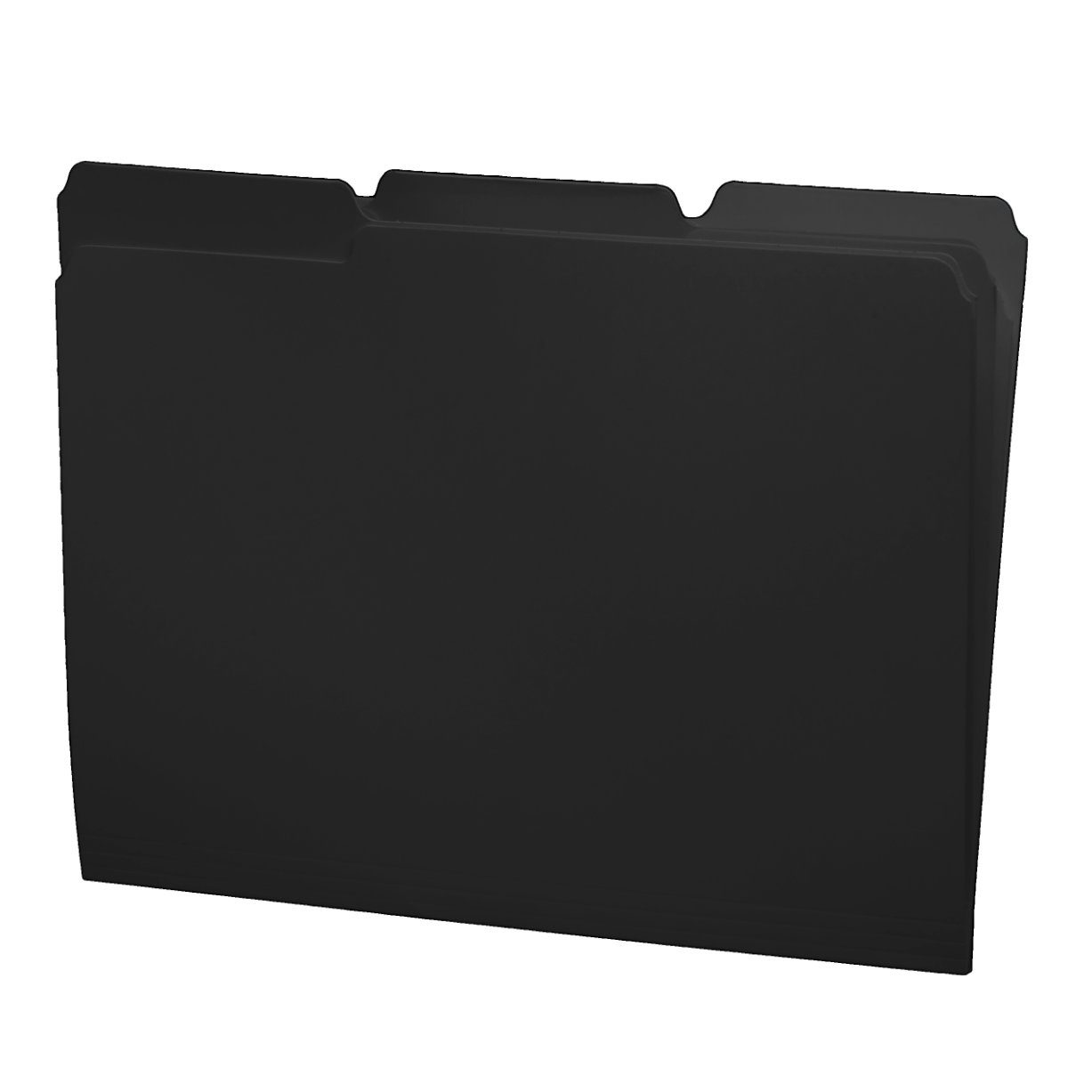 11 pt Black Folders, 1/3 Cut Top Tab – Assorted, Letter Size (Box of ...