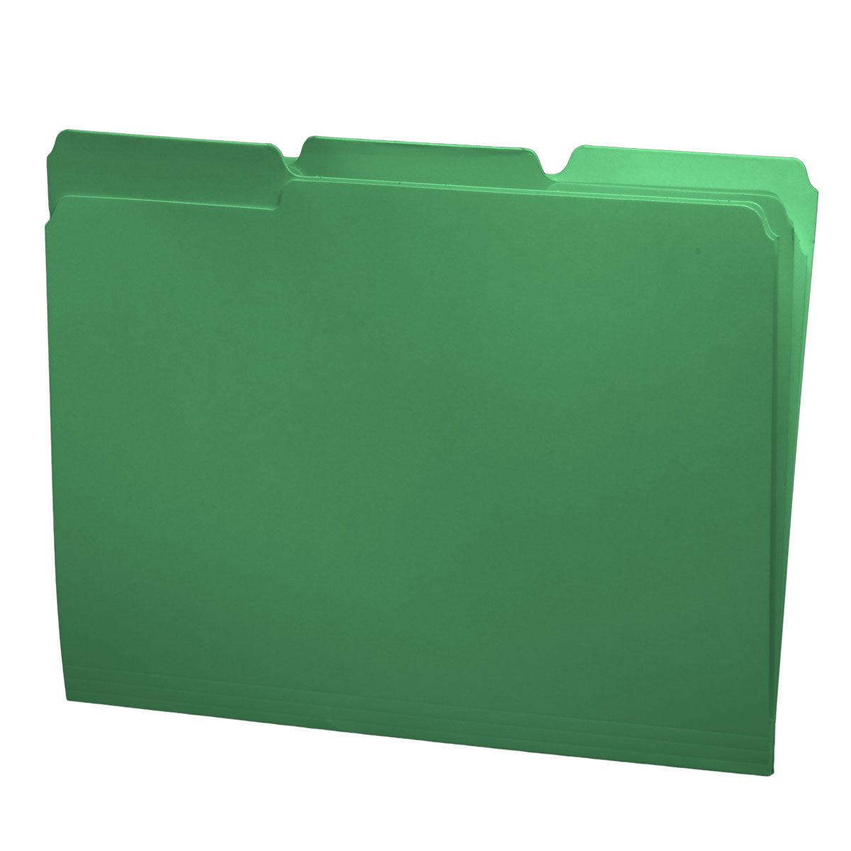 11 pt Green Folders, 1/3 Cut Top Tab – Assorted, Letter Size (Box of ...