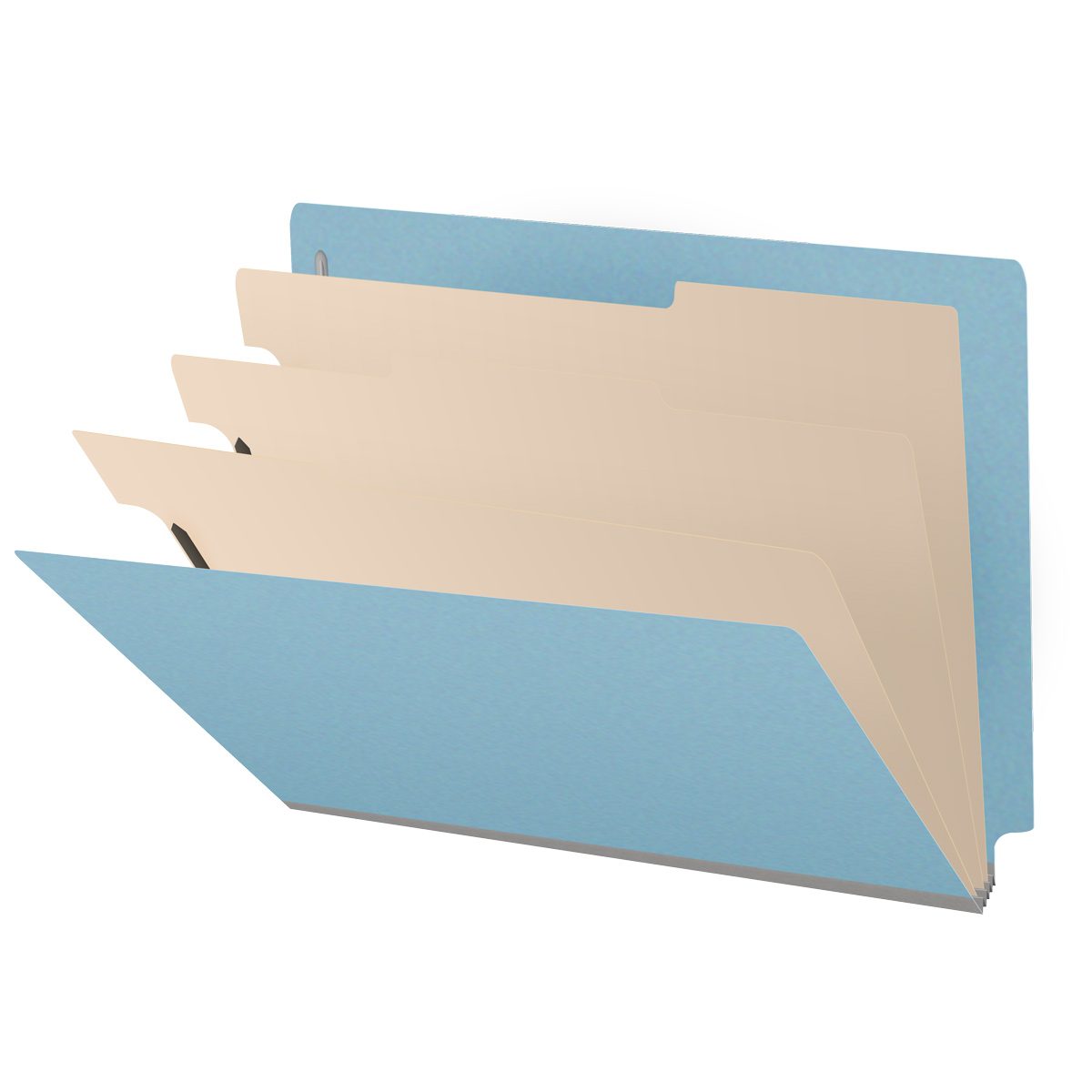 Pressboard Classification Folders, Full Cut End Tab, Letter Size, 3 ...