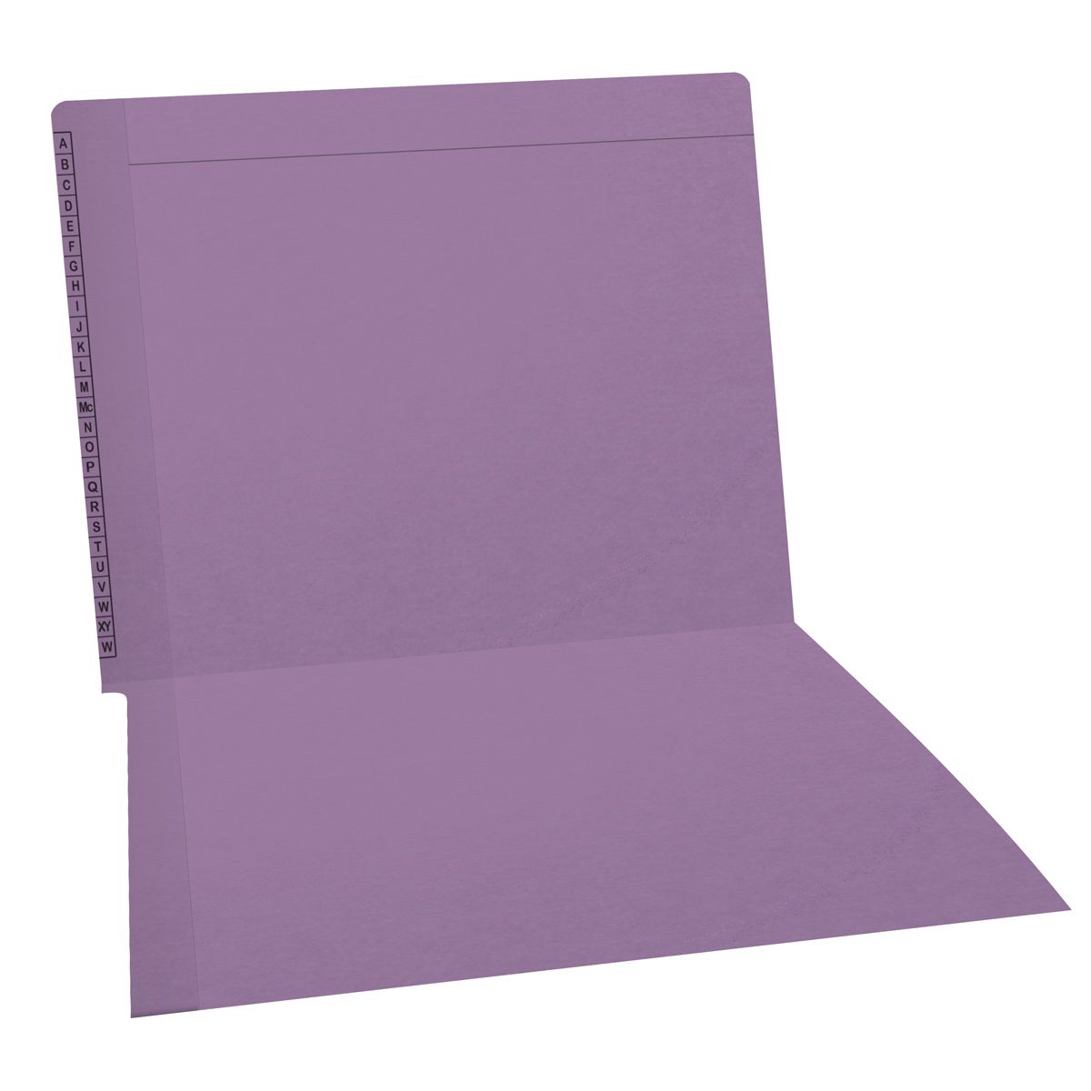 11 pt Lavender Kardex Match Folder, Reinforced Top and End Tab with A-Z ...