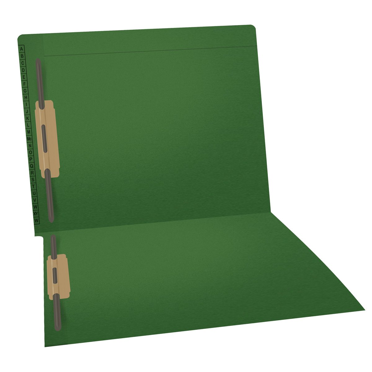11 pt Green Kardex Match Folder, Reinforced Top and End Tab with A-Z ...