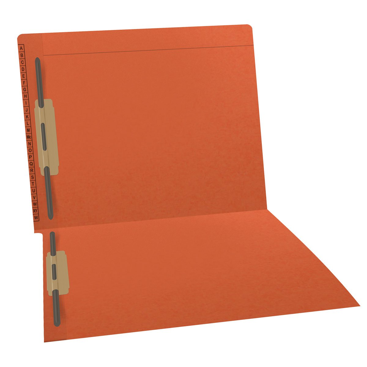11 pt Orange Kardex Match Folder, Reinforced Top and End Tab with A-Z ...
