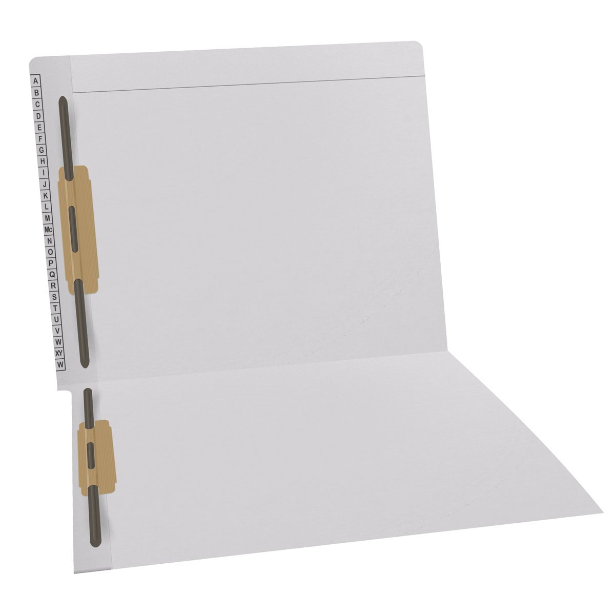 11 pt White Kardex Match Folder, Reinforced Top and End Tab with A-Z ...
