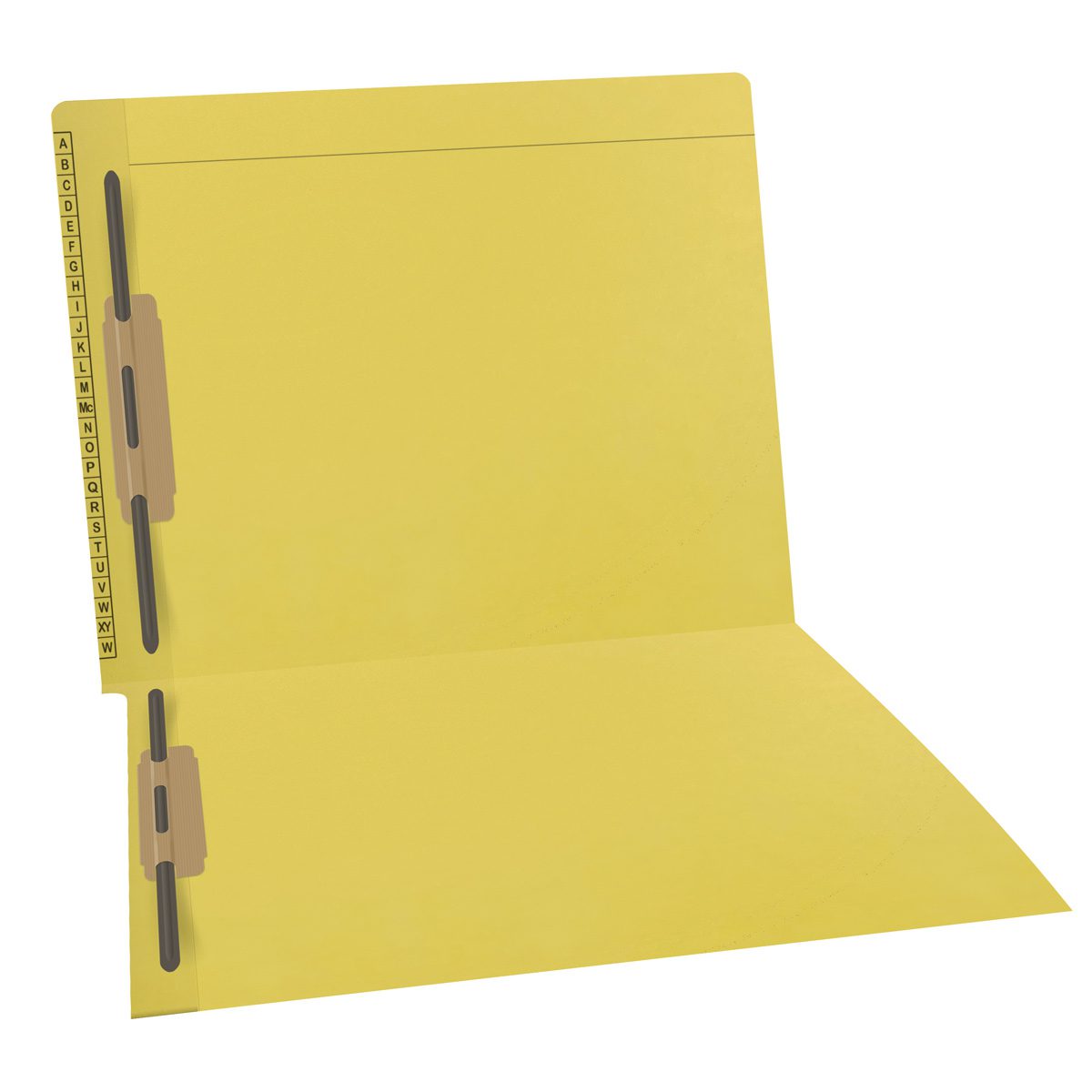 11 pt Yellow Kardex Match Folder, Reinforced Top and End Tab with A-Z ...
