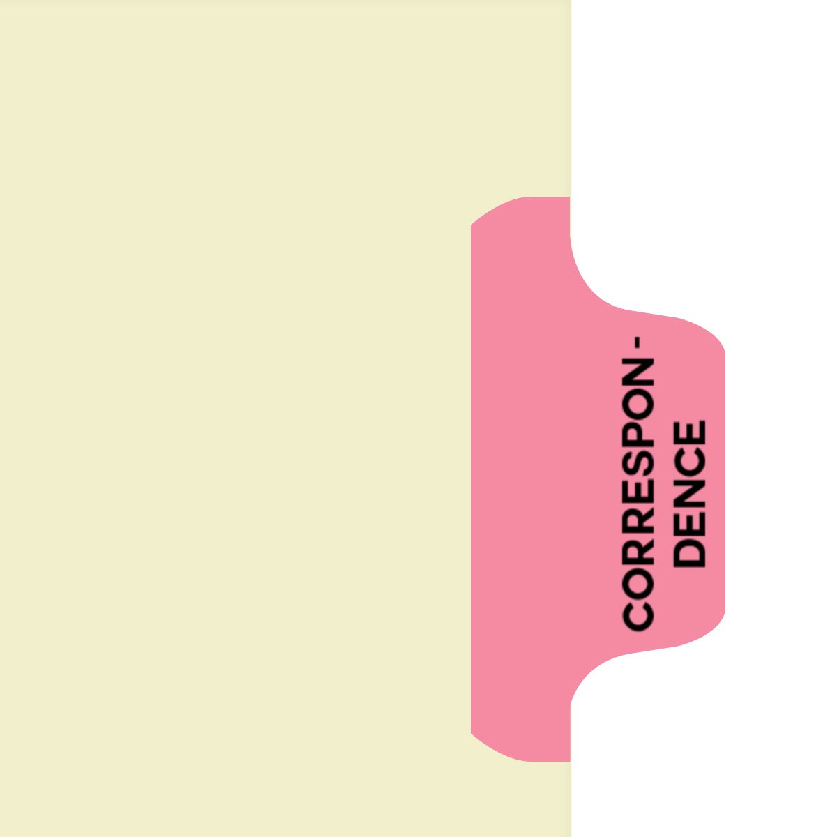 Individual Chart Divider Packs, Correspondence (Pink), Side Tab 1/8th ...