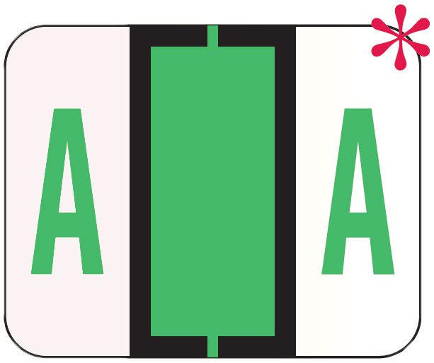 File Doctor Compatible Alpha Labels, Letter “A”, Laminated Stock, 1″ X ...