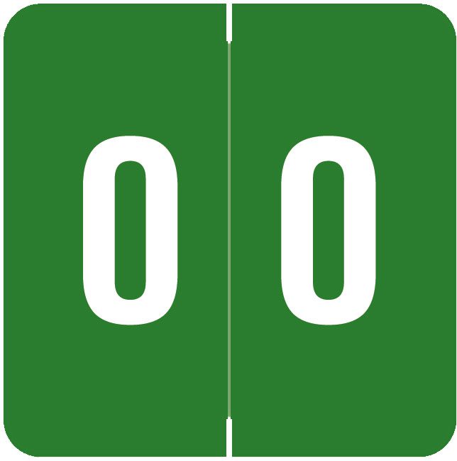 Acme Compatible Numeric Labels, Number “0”, Laminated Stock, 1-1/2″ X 1 ...