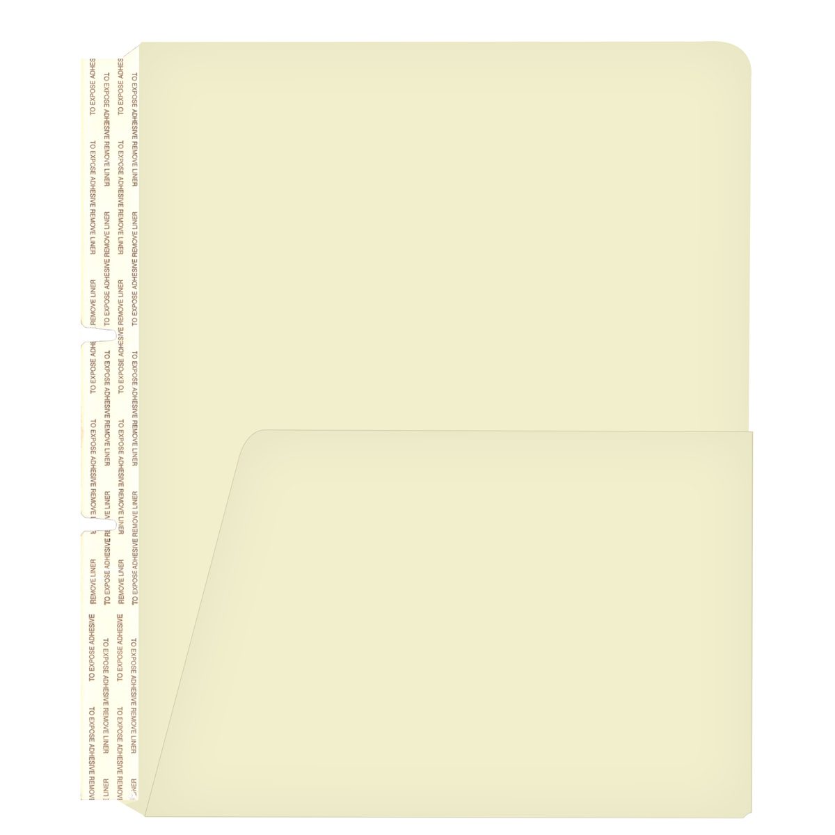 Self Adhesive Divider, Standard Side Flap, 1/2 Pocket on Both Sides ...