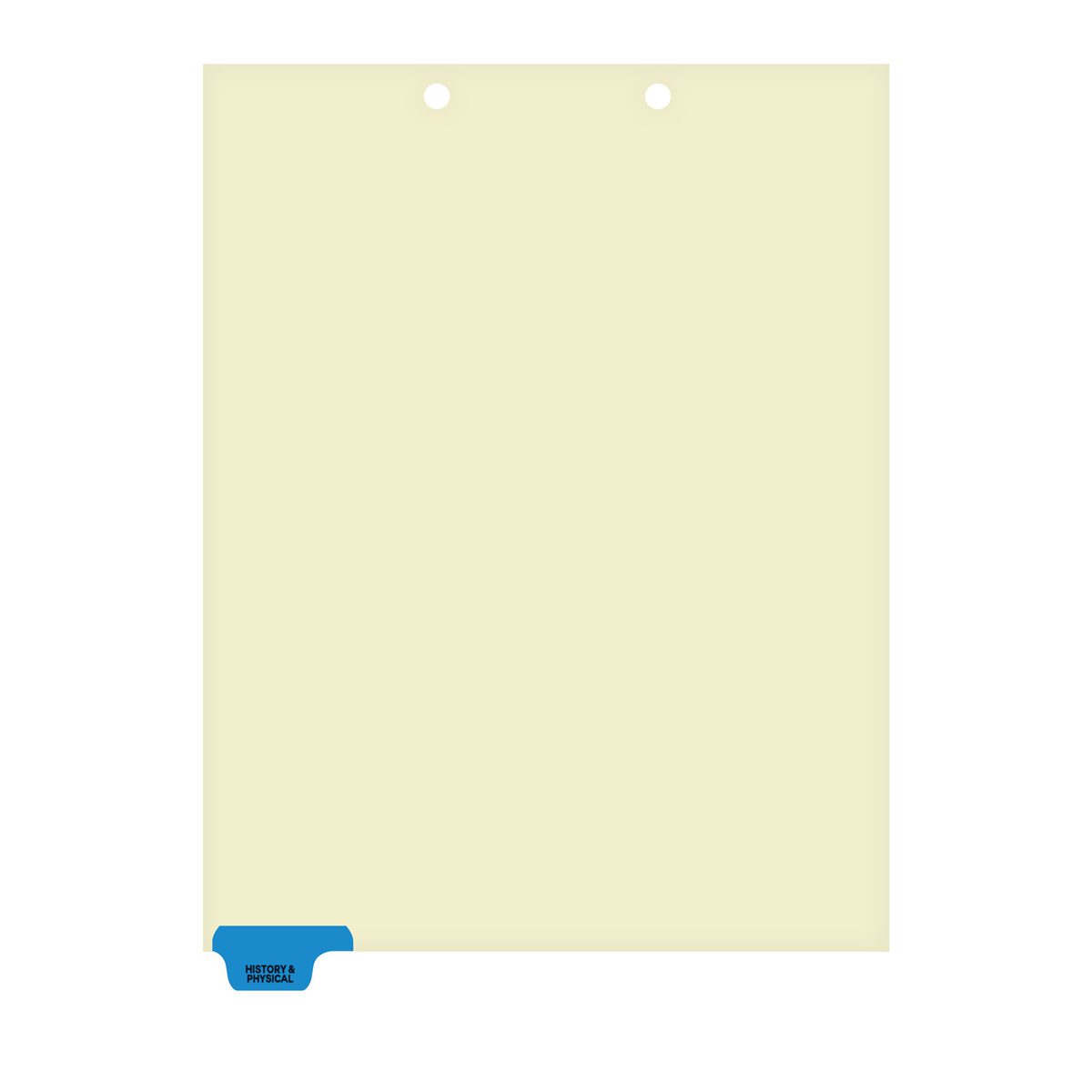 Individual Stock Chart Divider Tabs, History & Physical, Blue, Bottom ...