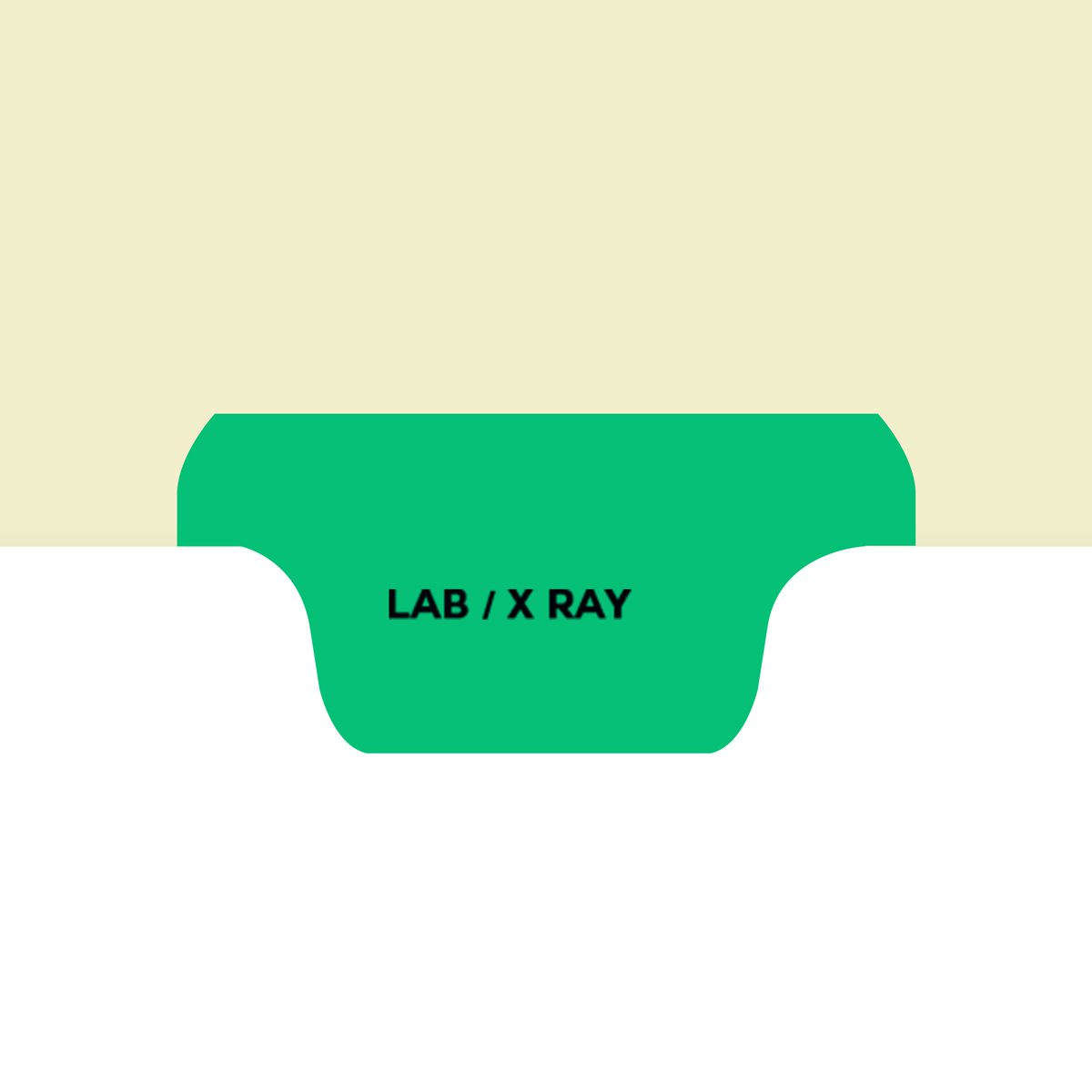 Individual Stock Chart Divider Tabs, Lab/X-Ray, Green, Bottom Tab, 1 ...
