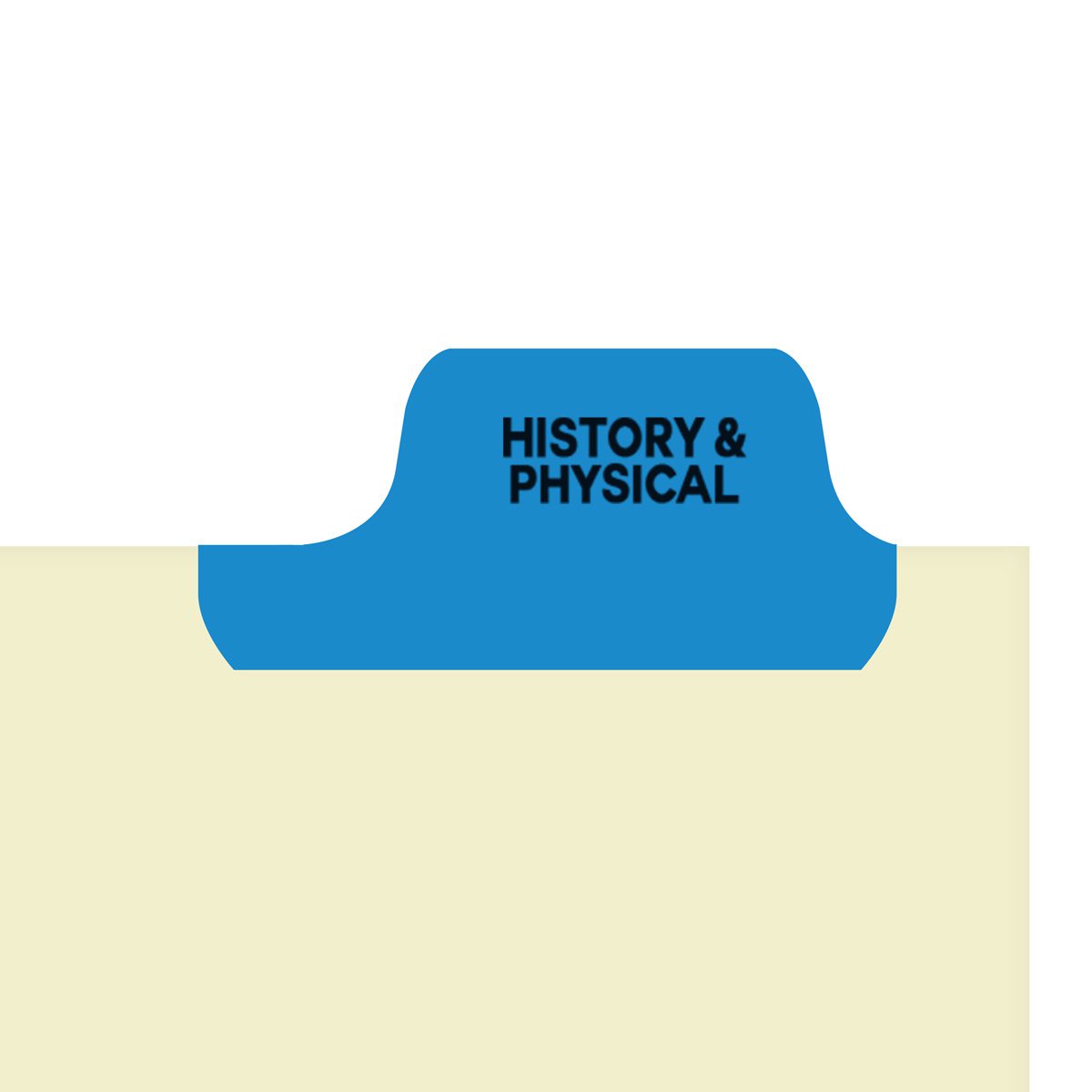 Individual Stock Chart Divider Tabs, History & Physical, Blue, Side Tab ...