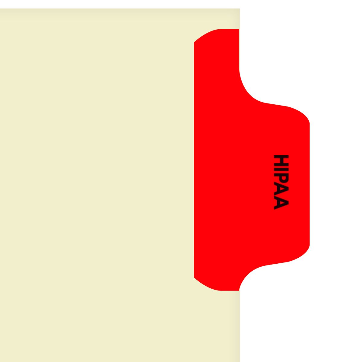 Individual Stock Chart Divider Tabs, HIPAA, Red, Side Tab, 1/6th Cut ...