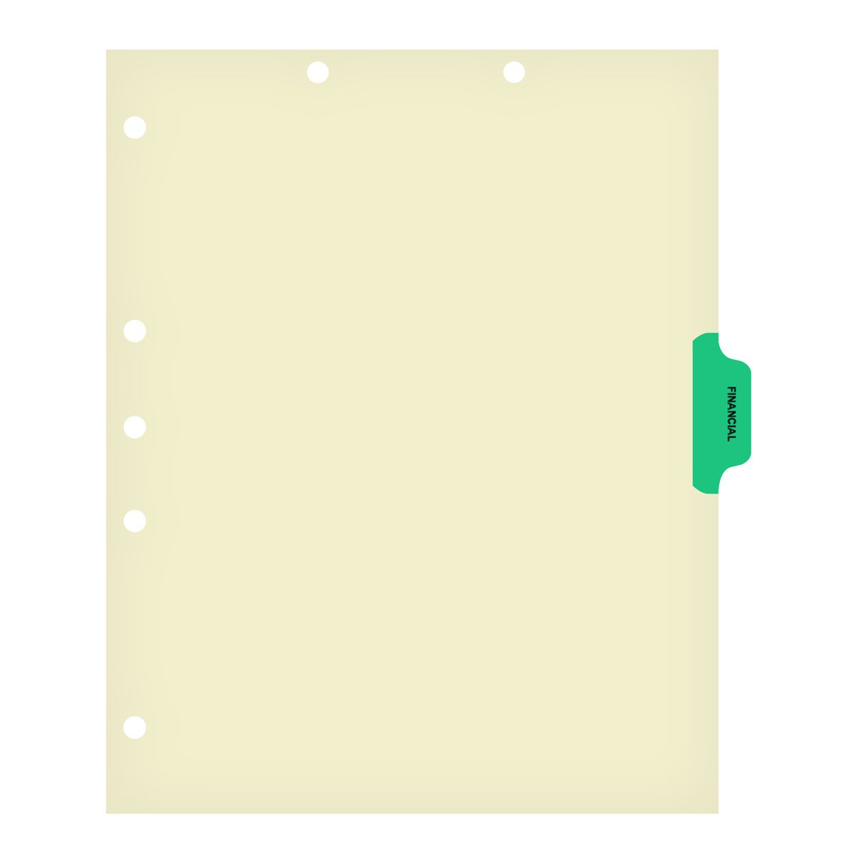 Individual Stock Chart Divider Tabs, Financial, Light Green, Side Tab ...