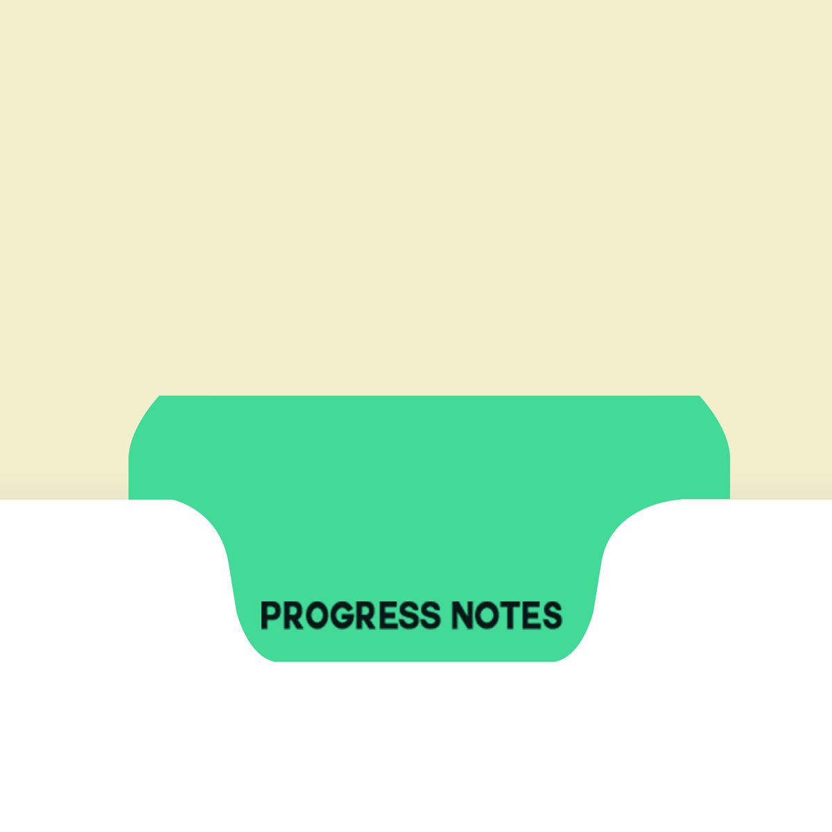 Individual Stock Chart Divider Tabs, Progress Notes, Light Green ...