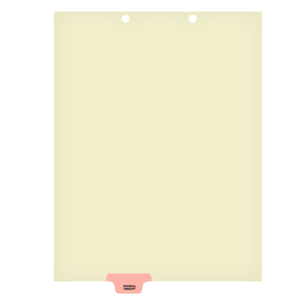 Individual Stock Chart Divider Tabs, Physical Therapy, Pink, Bottom Tab ...