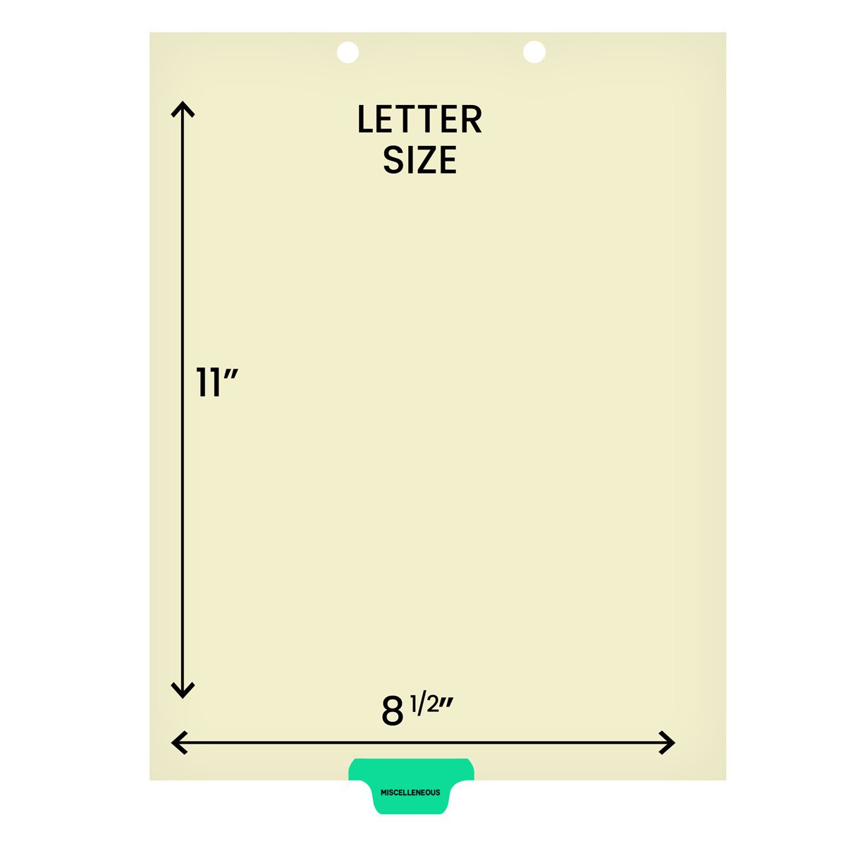 Individual Stock Chart Divider Tabs, Miscellaneous, Light Green, Bottom ...