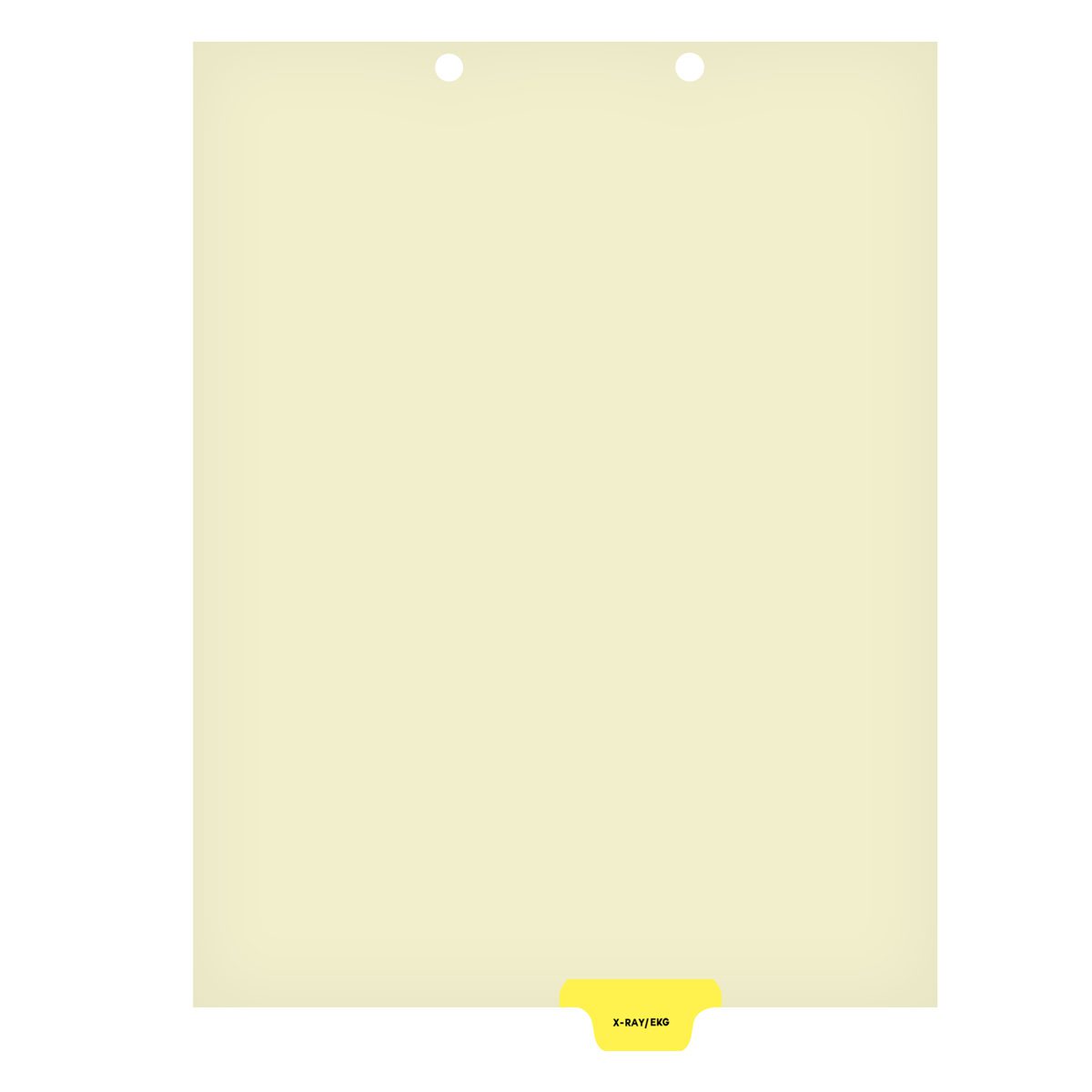 Individual Stock Chart Divider Tabs, X-Ray/EKG, Light Yellow, Bottom ...