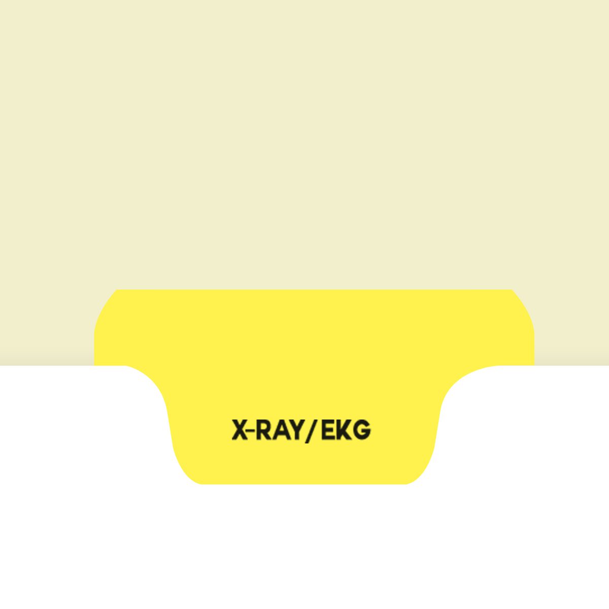 Individual Stock Chart Divider Tabs, X-Ray/EKG, Light Yellow, Bottom ...