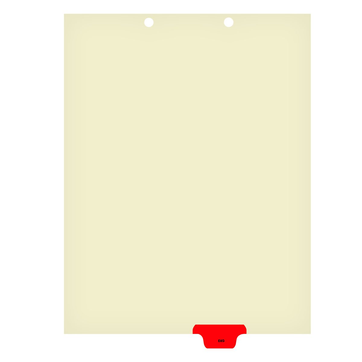 Individual Stock Chart Divider Tabs, EKG, Red, Bottom Tab, 1/6th Cut ...