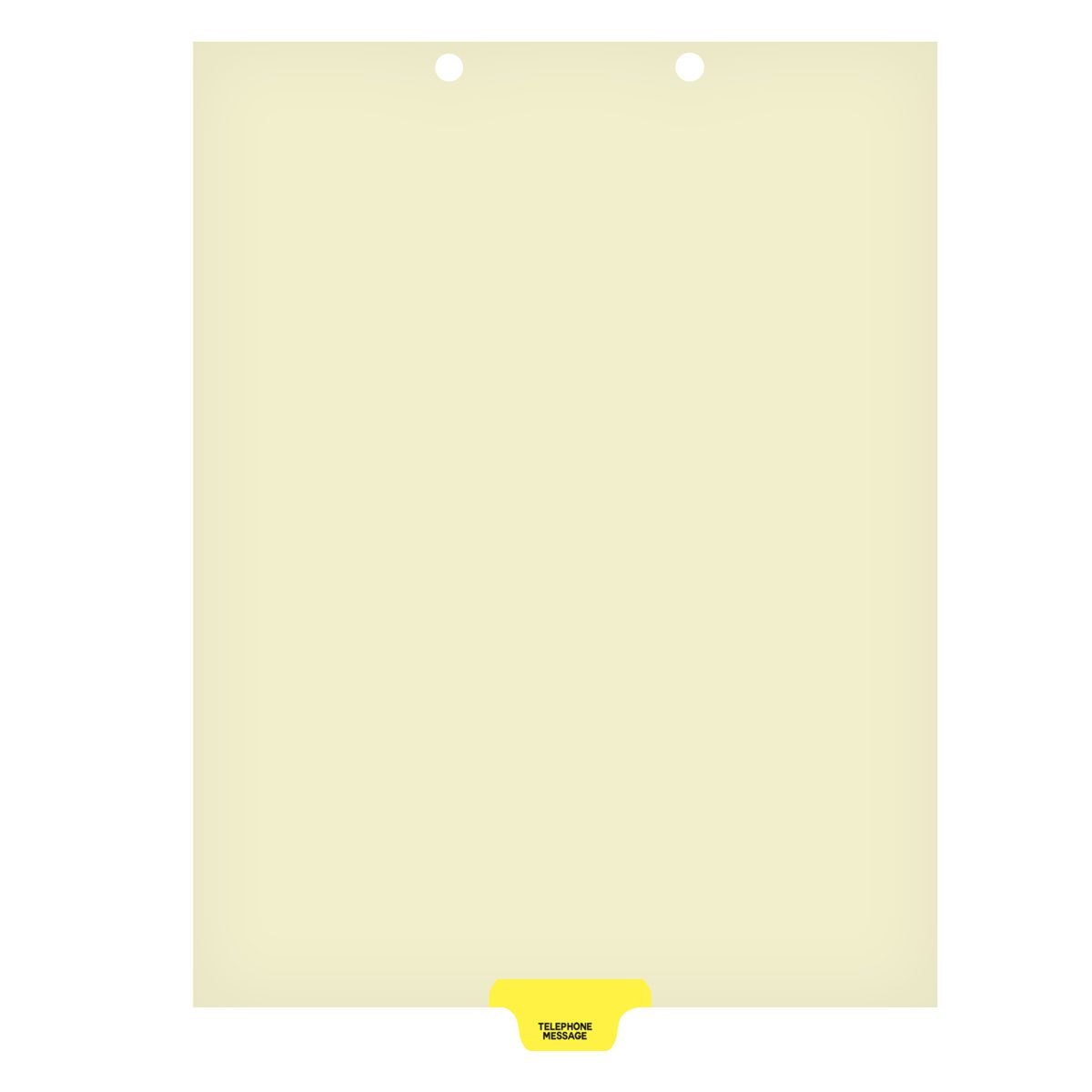Individual Stock Chart Divider Tabs, Telephone Message, Light Yellow ...