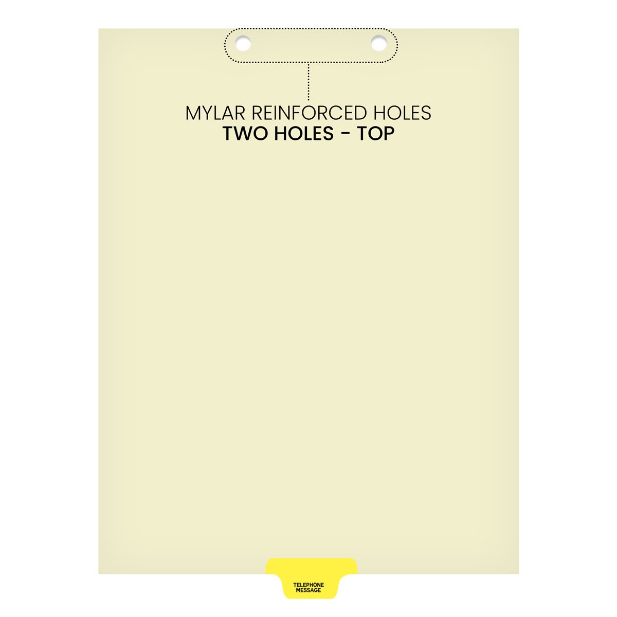 Individual Stock Chart Divider Tabs, Telephone Message, Light Yellow ...
