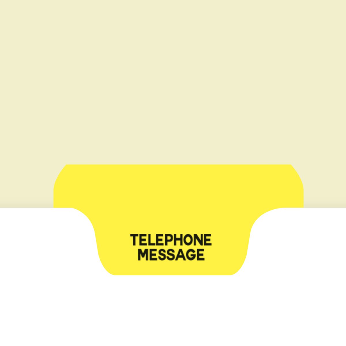 Individual Stock Chart Divider Tabs, Telephone Message, Light Yellow ...