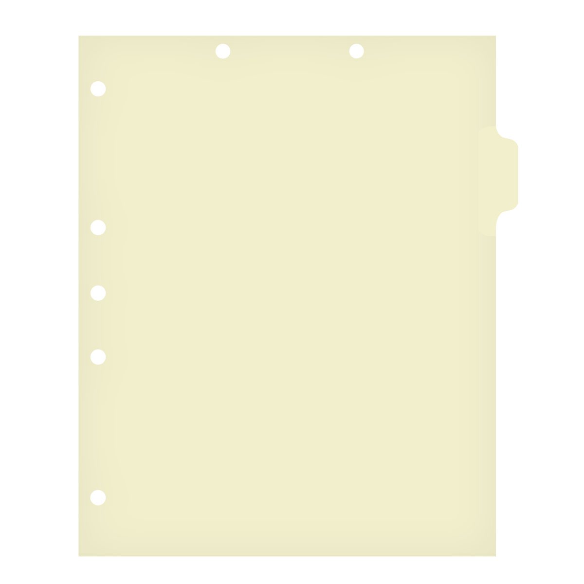 Individual Stock Chart Divider Tabs, Blank, Side Tab, 1/6th Cut, Pos ...