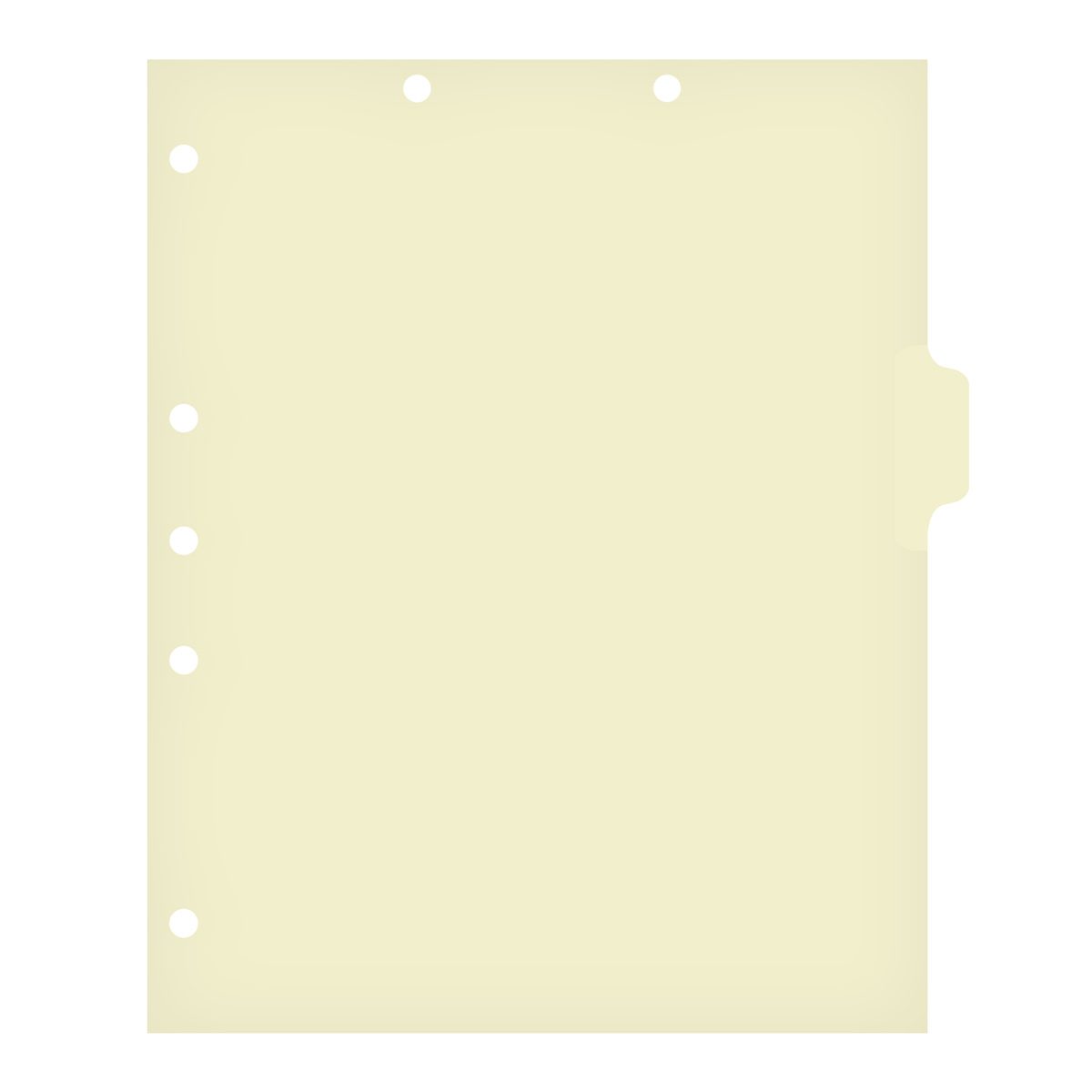 Individual Stock Chart Divider Tabs, Blank, Side Tab, 1/6th Cut, Pos ...