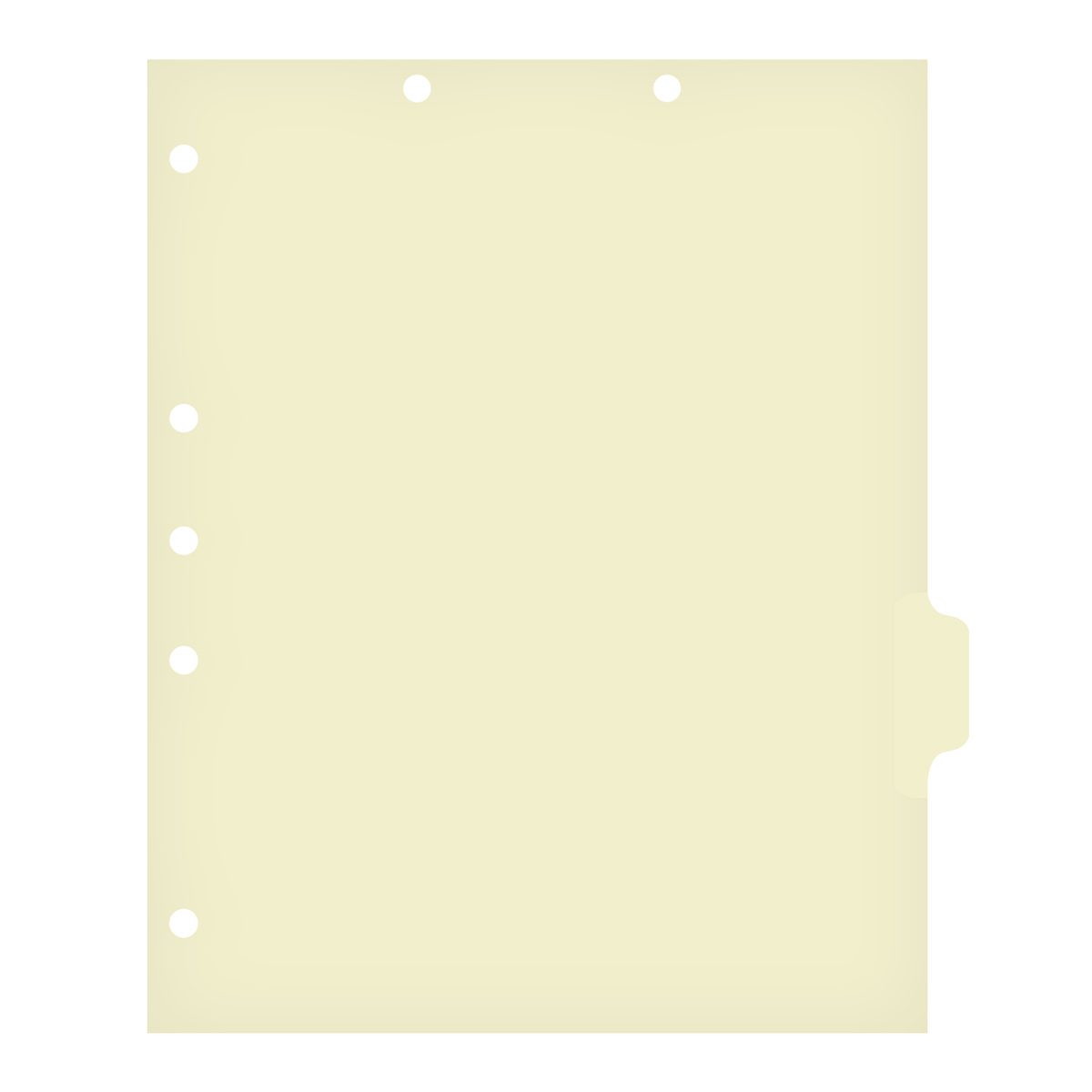 Individual Stock Chart Divider Tabs, Blank, Side Tab, 1/6th Cut, Pos ...