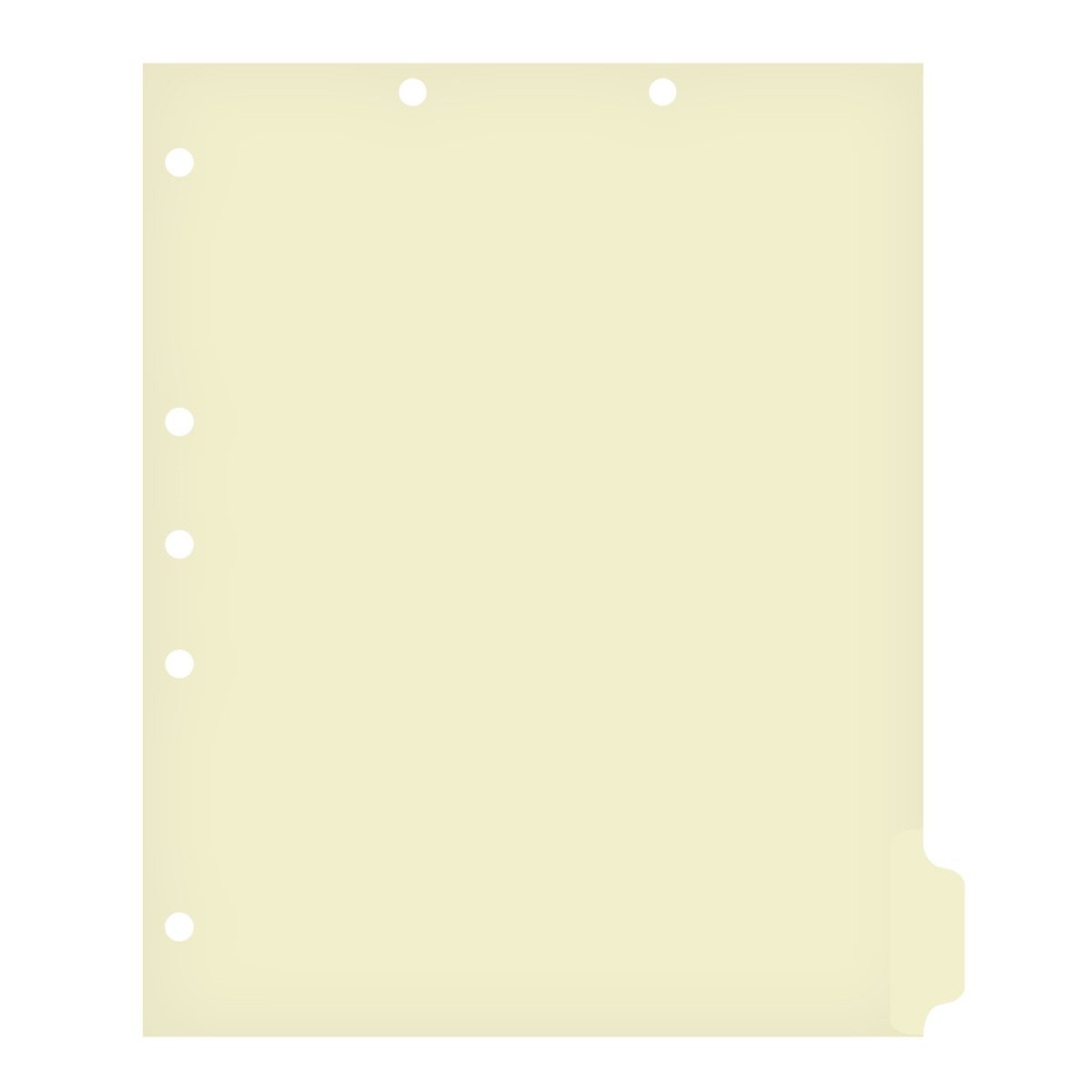 Individual Stock Chart Divider Tabs, Blank, Side Tab, 1/6th Cut, Pos ...