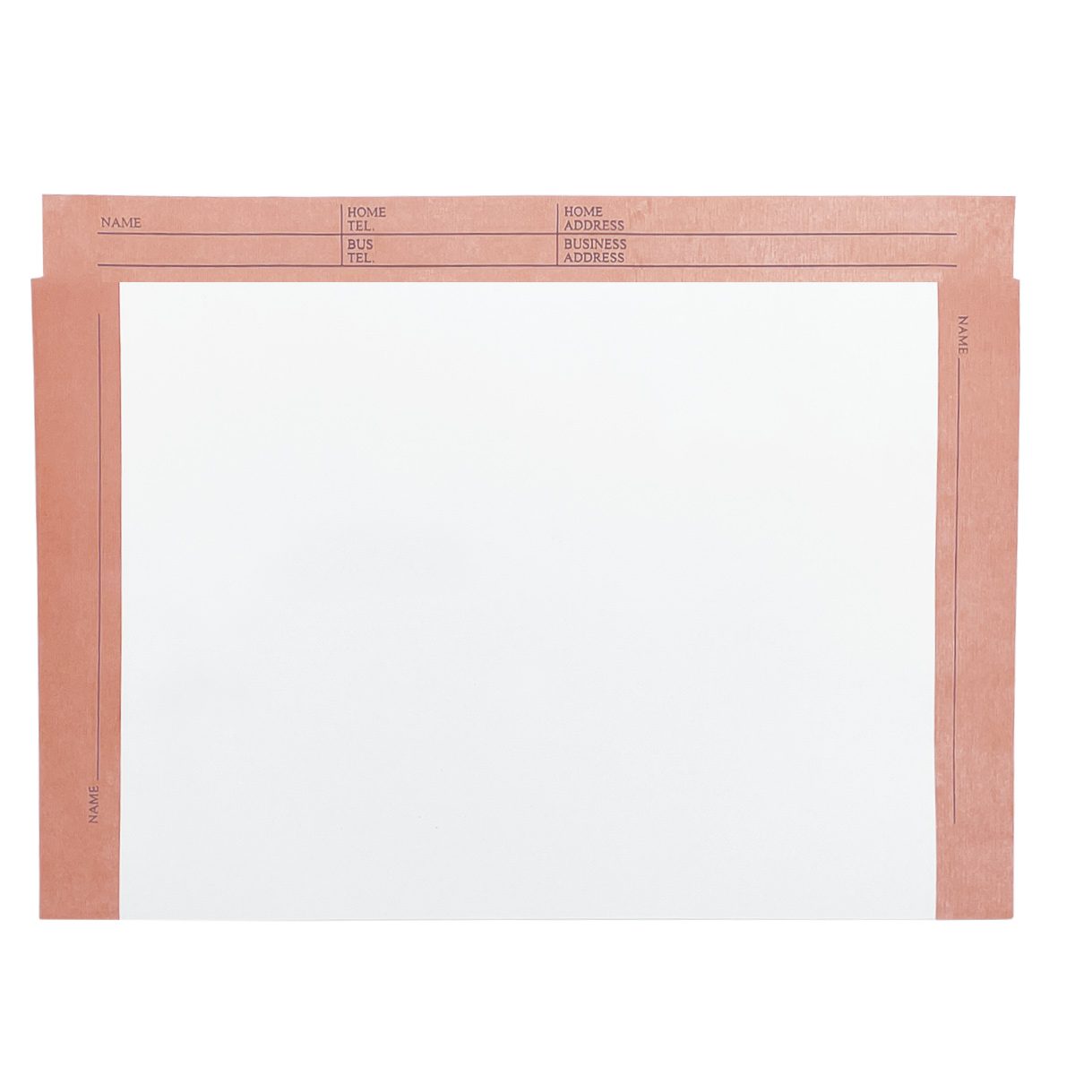 Economy File Envelopes, 28 lb. White Stock, Coral Color Border, Printed ...