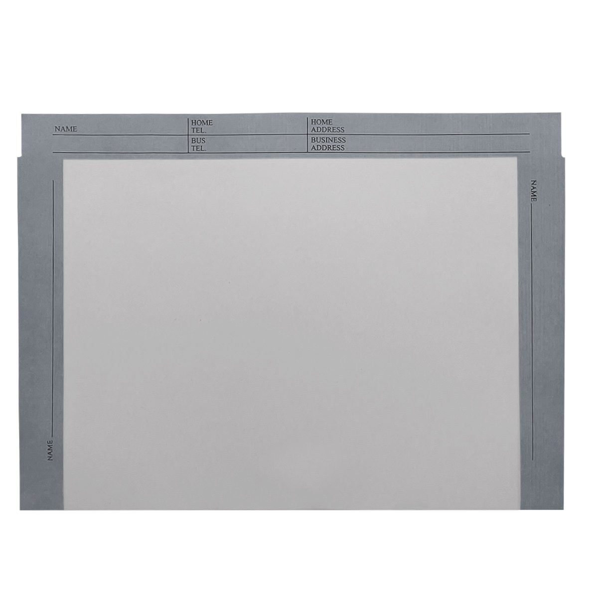 Economy File Envelopes, 28 lb. White Stock, Gray Color Border, Printed ...