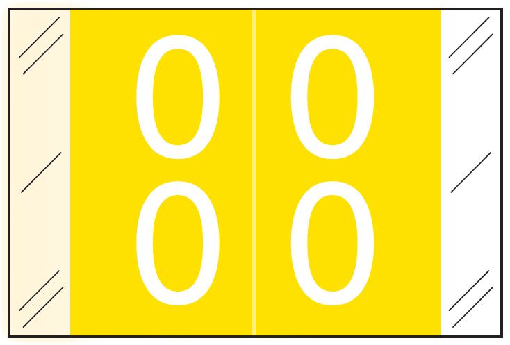 Col’R’Tab Compatible Double Digit Labels, Number “00” through “09 ...