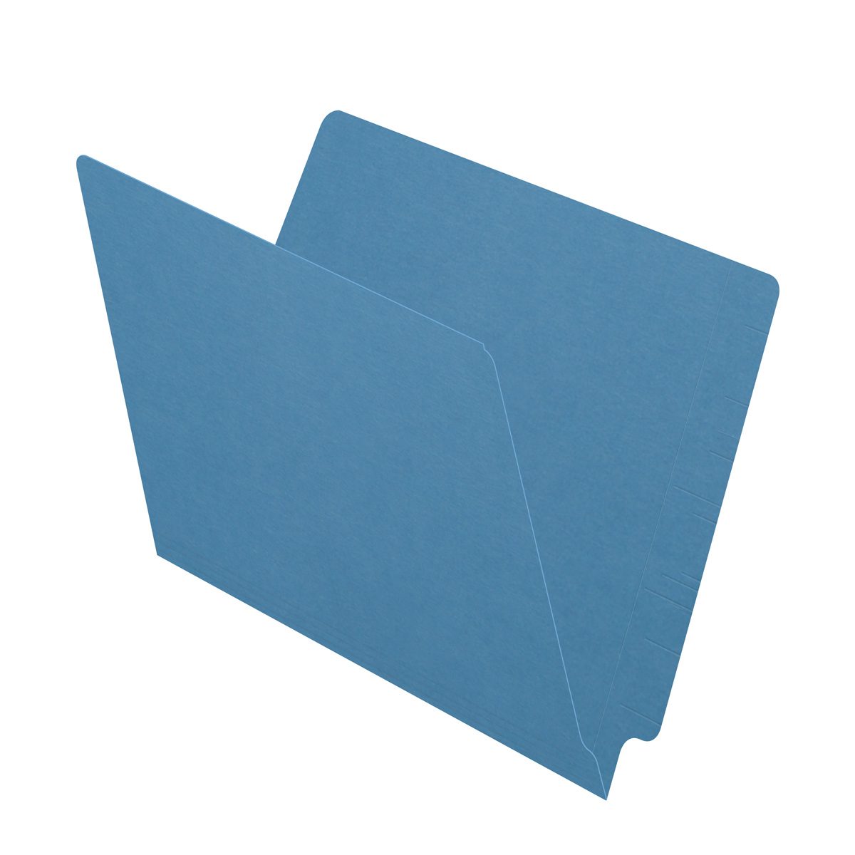 11 pt Color Folders, Full Cut 2-Ply End Tab, Letter Size, Blue (Box of ...