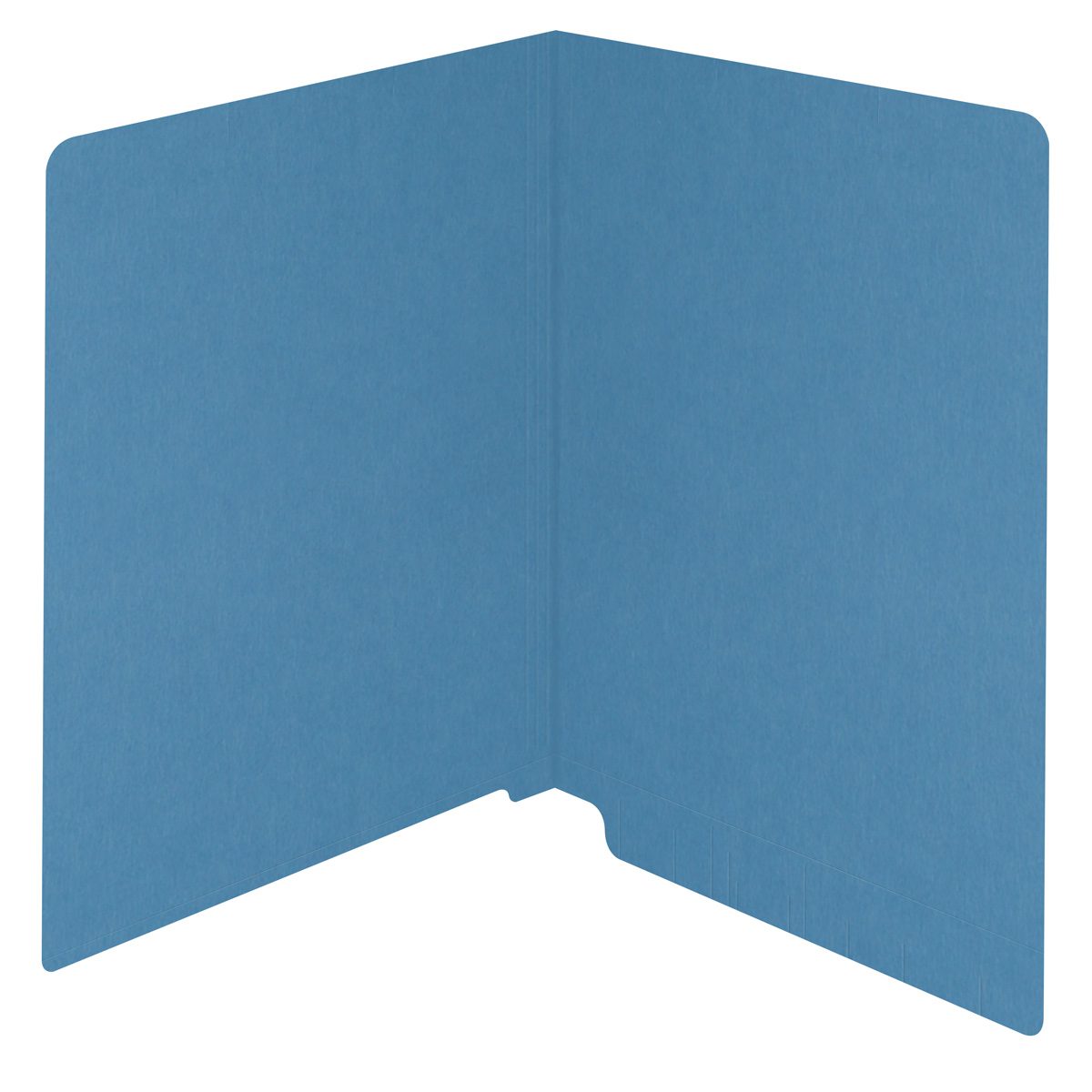 11 pt Color Folders, Full Cut 2-Ply End Tab, Letter Size, Blue (Box of ...