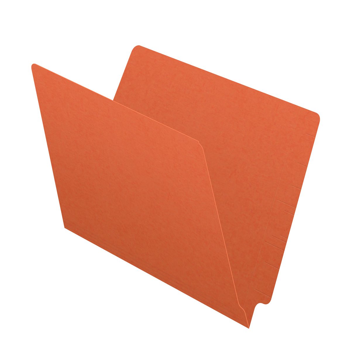 11 pt Color Folders, Full Cut 2-Ply End Tab, Letter Size, Orange (Box ...