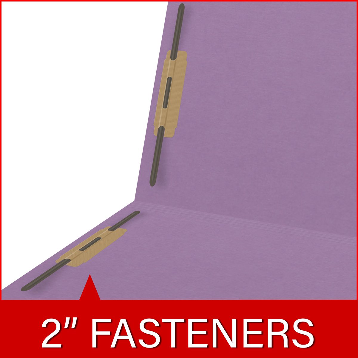 11 pt Color Folders, Full Cut 2-Ply End Tab, Letter Size, Fasteners Pos ...