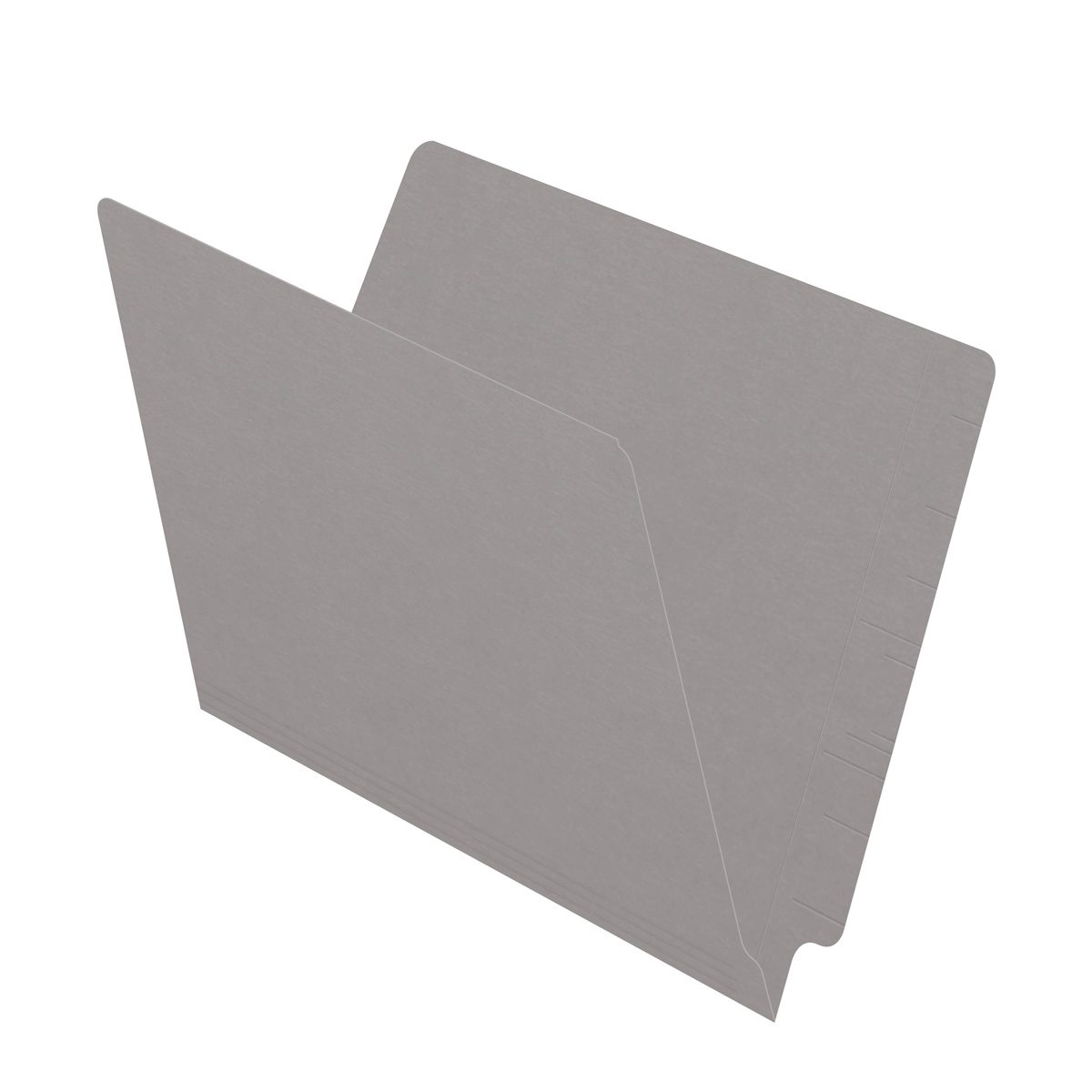 14 pt Color Folders, Full Cut 2-Ply End Tab, Letter Size, Gray (Box of ...