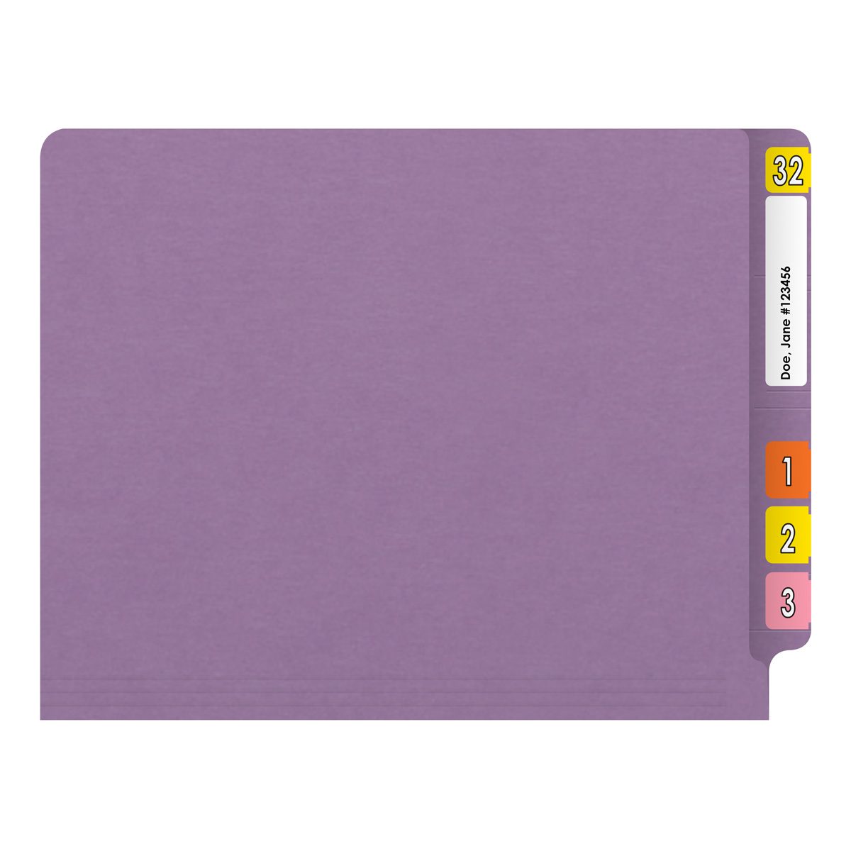 14 pt Color Folders, Full Cut 2-Ply End Tab, Letter Size, Fastener Pos ...