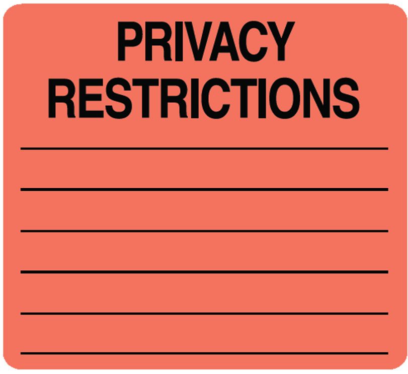 HIPAA Labels, Privacy Restrictions – Red, 2-1/2″ X 2-1/2″ (Roll of 390 ...