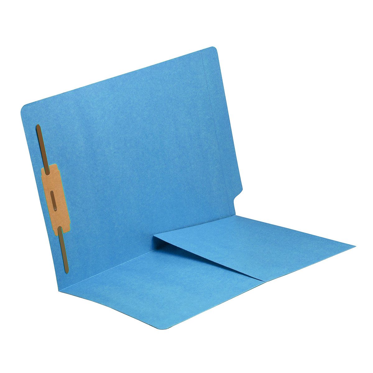 11 pt Blue Folders, Full Cut End Tab, Letter Size, 1/2 Pocket Inside ...