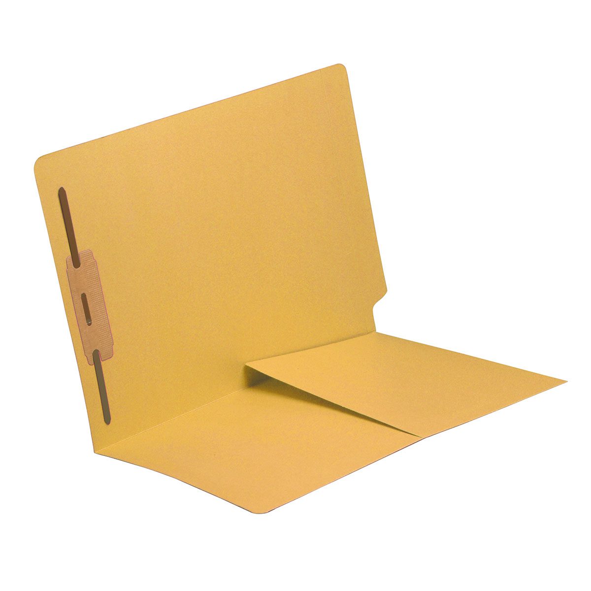 11 pt Yellow Folders, Full Cut End Tab, Letter Size, 1/2 Pocket Inside ...