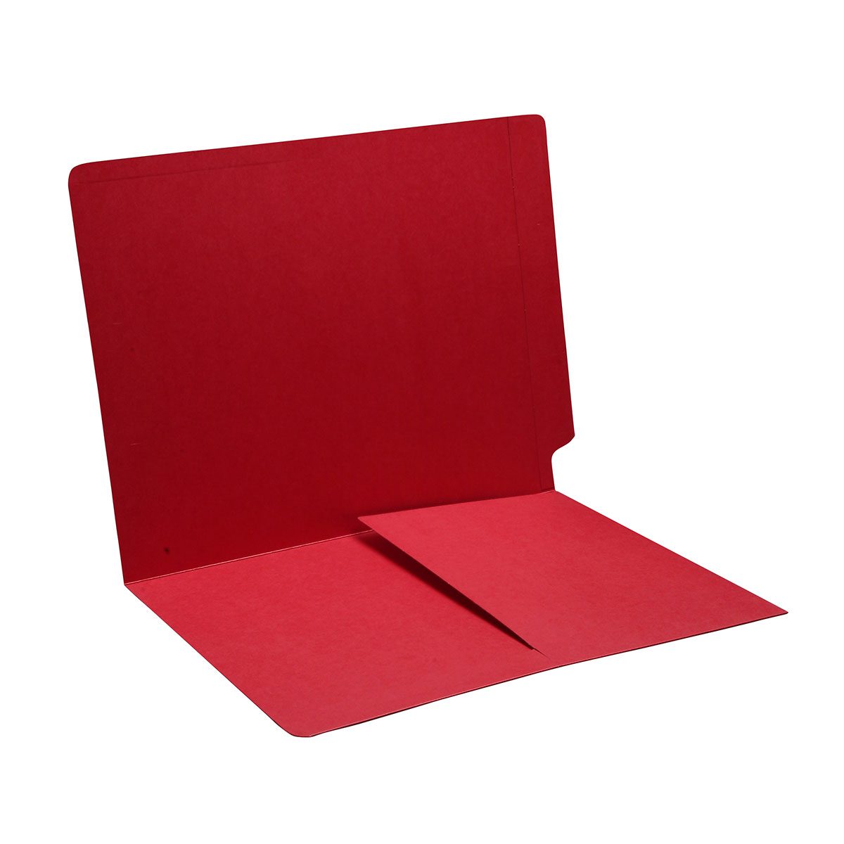 11 pt Red Folders, Full Cut End Tab, Letter Size, 1/2 Pocket Inside ...