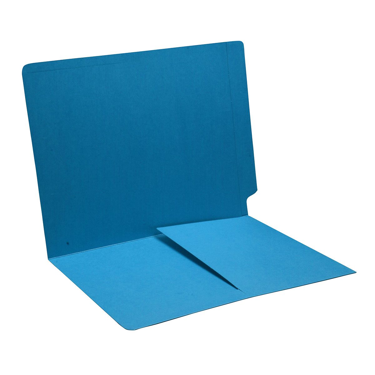 14 pt Blue Folders, Full Cut End Tab, Letter Size, 1/2 Pocket Inside ...