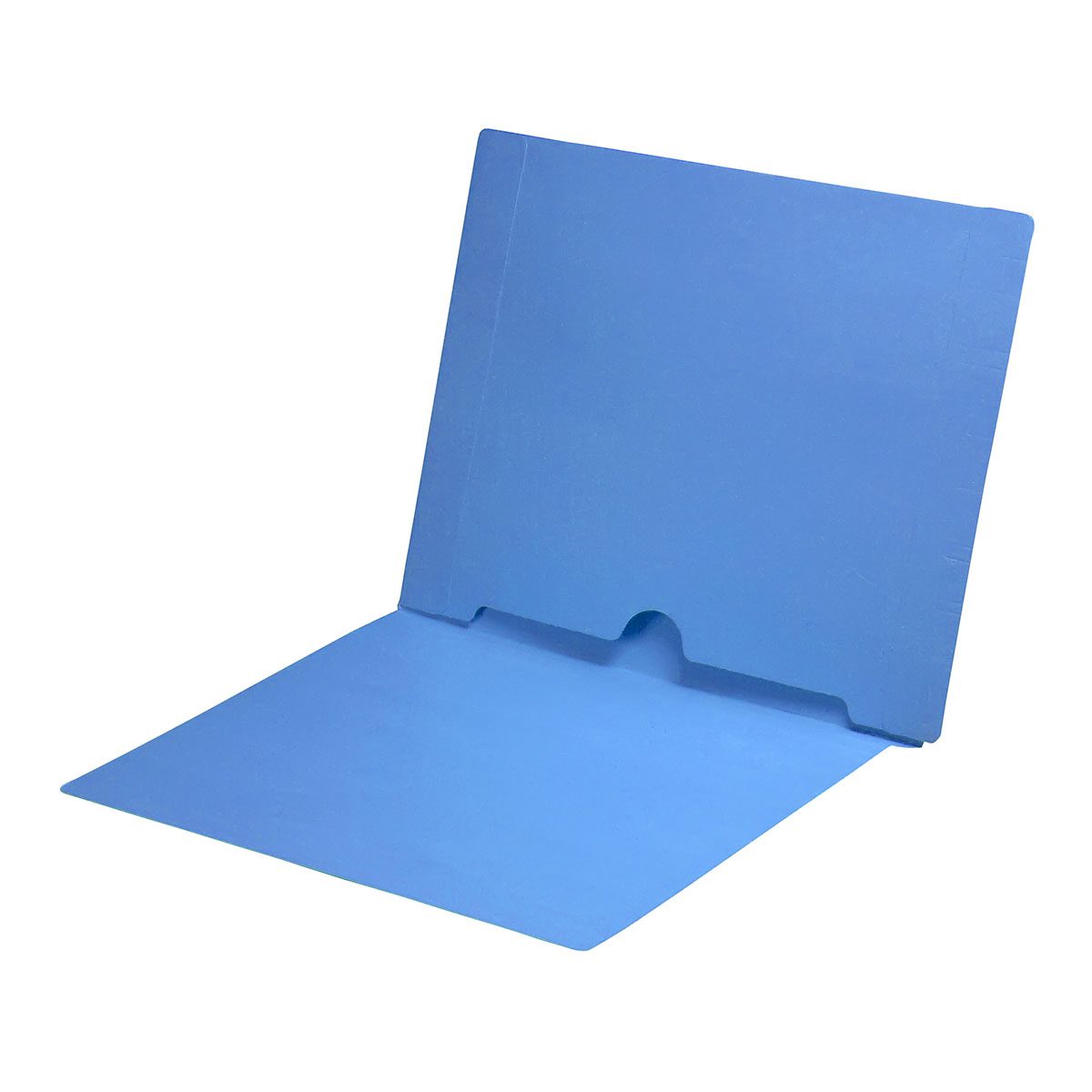 11 pt Blue Folders, Full Cut End Tab, Letter Size, Full Back Pocket ...