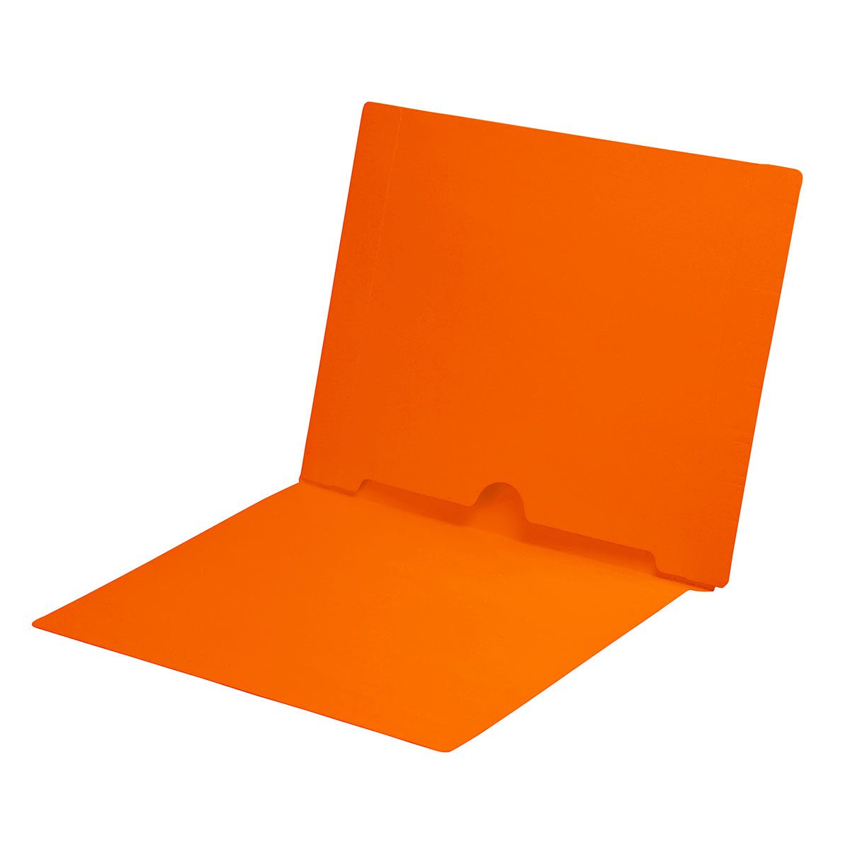 11 pt Orange Folders, Full Cut End Tab, Letter Size, Full Back Pocket ...