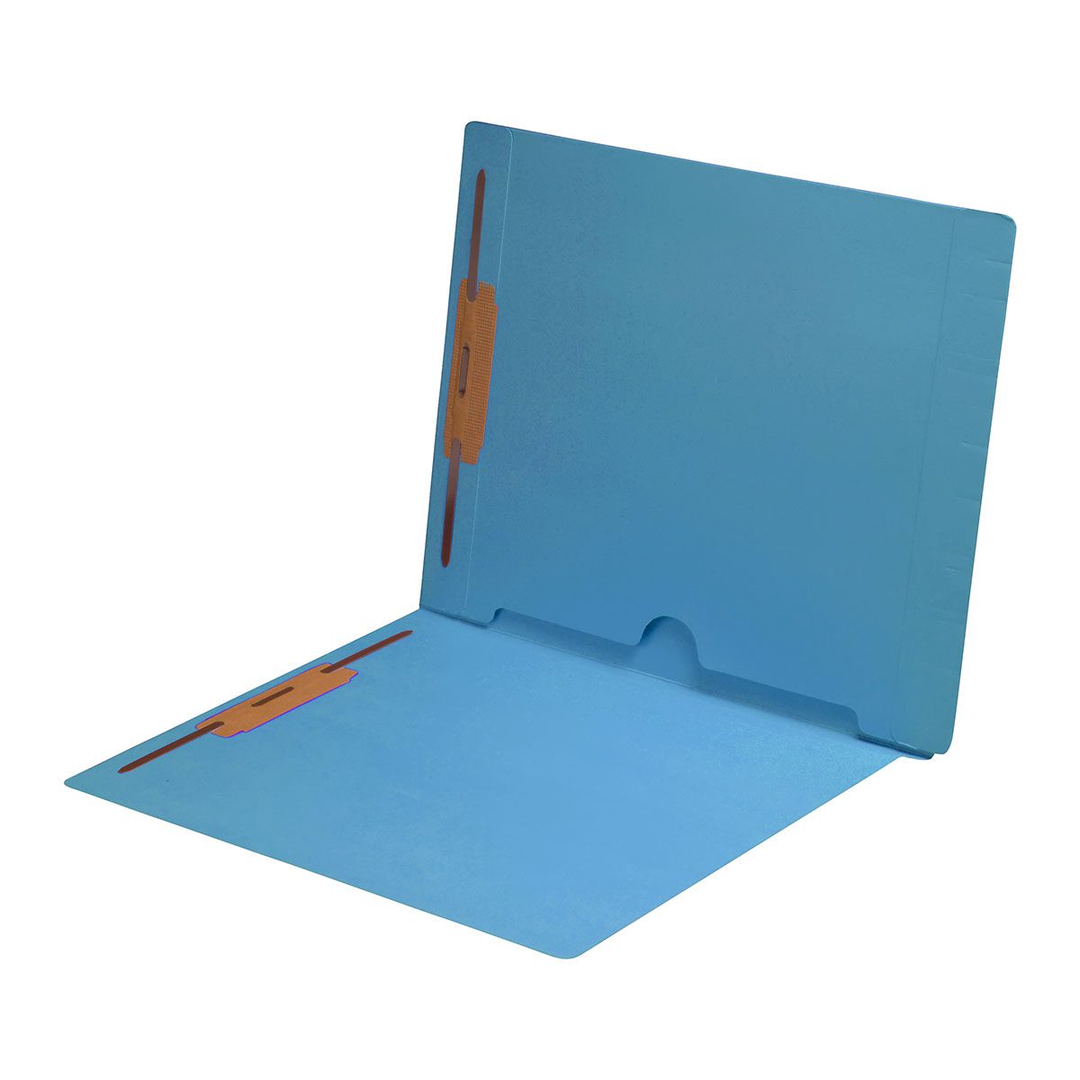 11 pt Blue Folders, Full Cut End Tab, Letter Size, Full Back Pocket ...