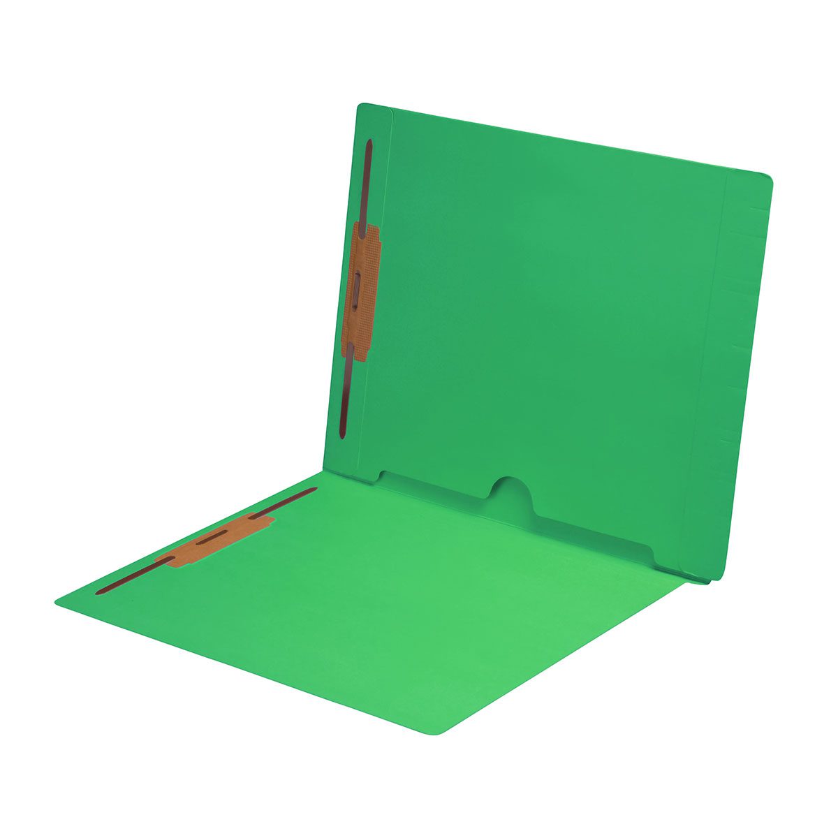 11 pt Green Folders, Full Cut End Tab, Letter Size, Full Back Pocket ...