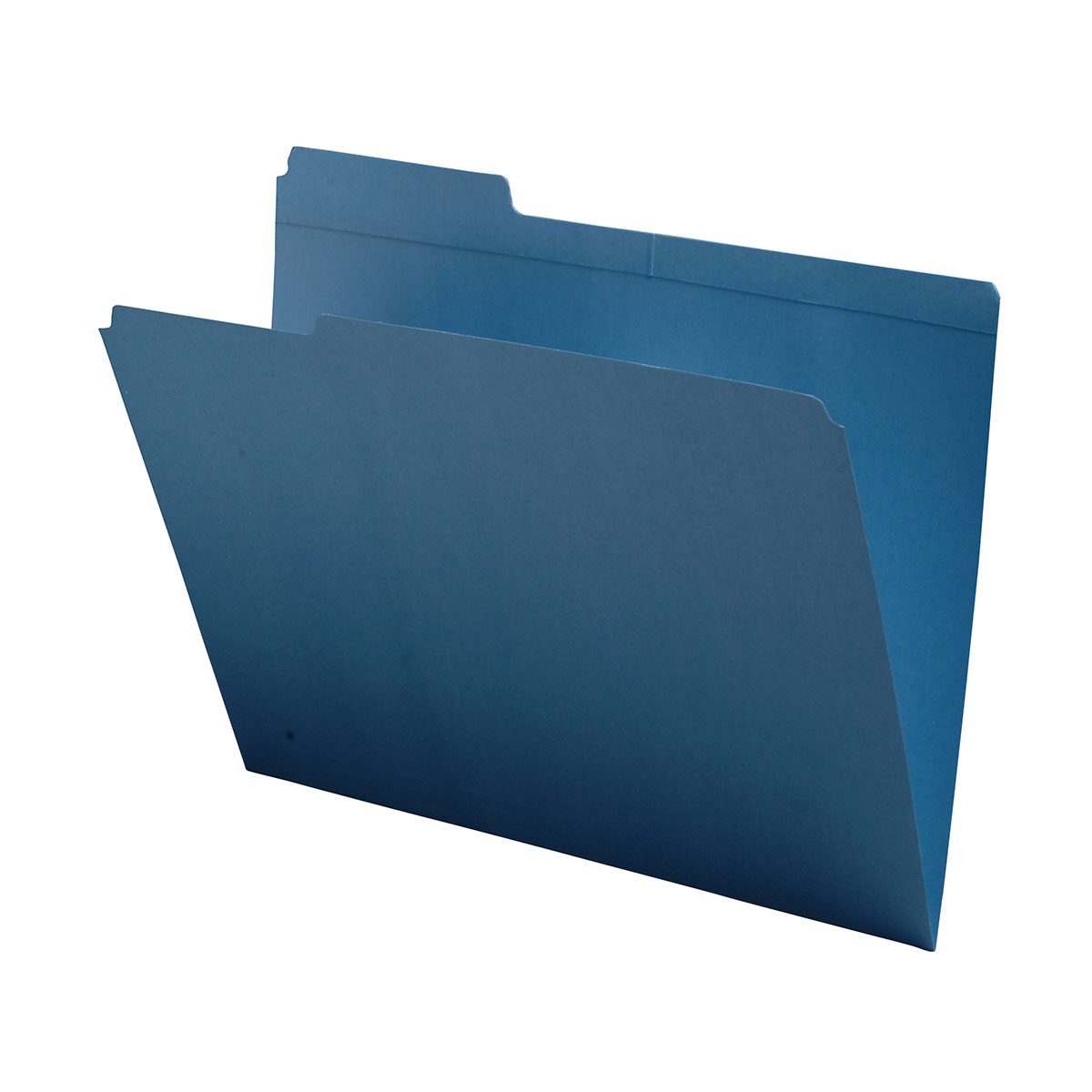 11 pt Blue Folders, 1/3 Cut Reinforced Top Tab – Assorted, Letter Size ...
