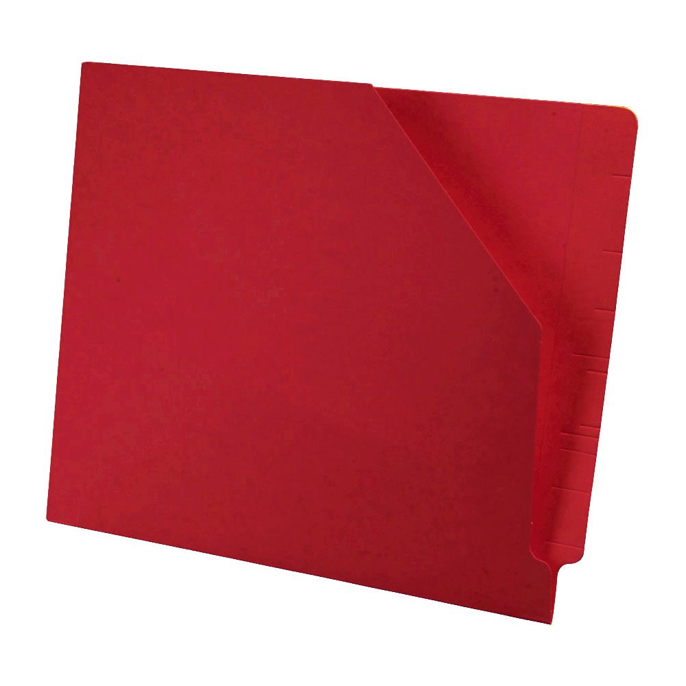 11 pt Red Color Jacket, Letter Size, Slant Cut Front (Box of 100 ...